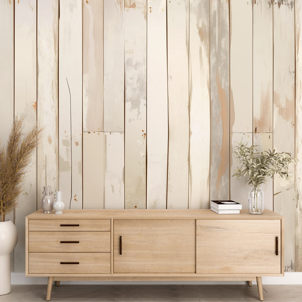 Papier peint imitation bois | Effet planches de bois - Trompe l'oeil ...
