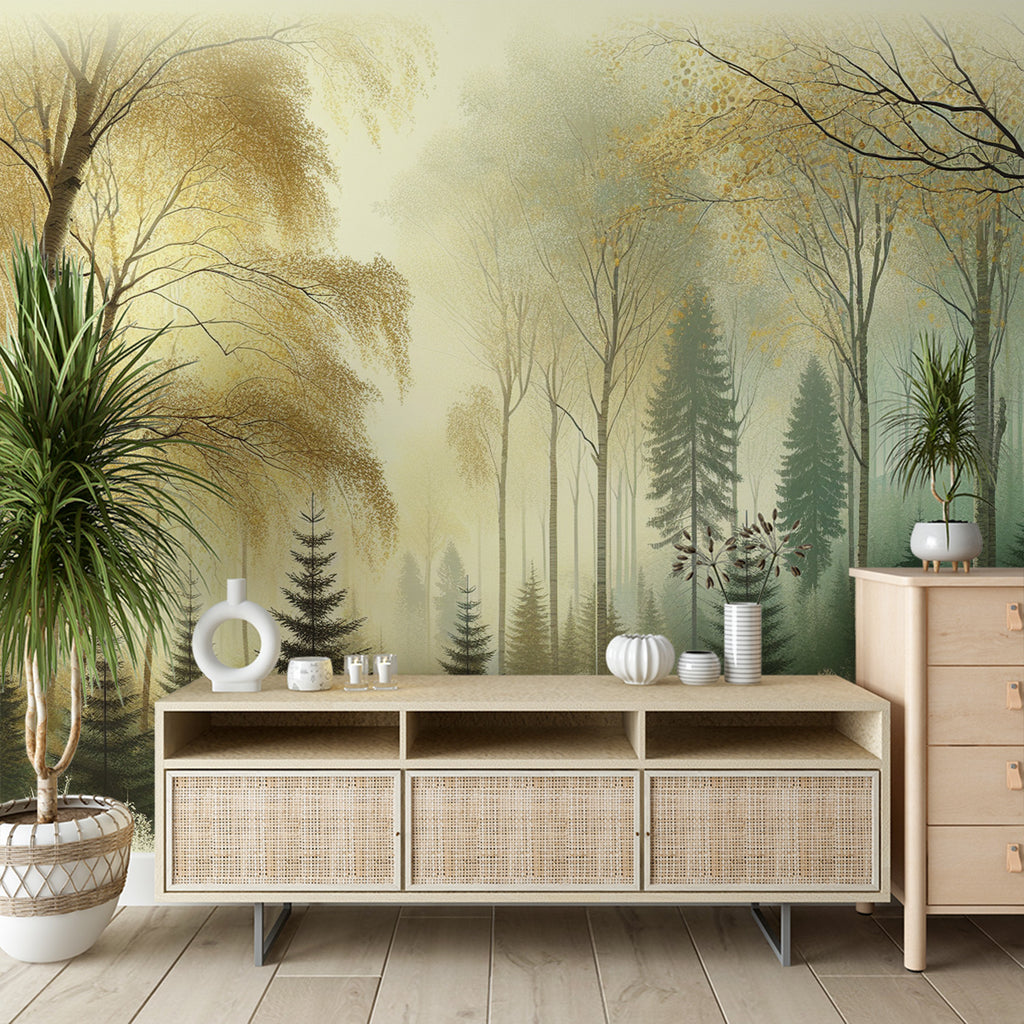 Papier Peint Forêt | Arbres et designs panoramiques modernes — Page 2 ...