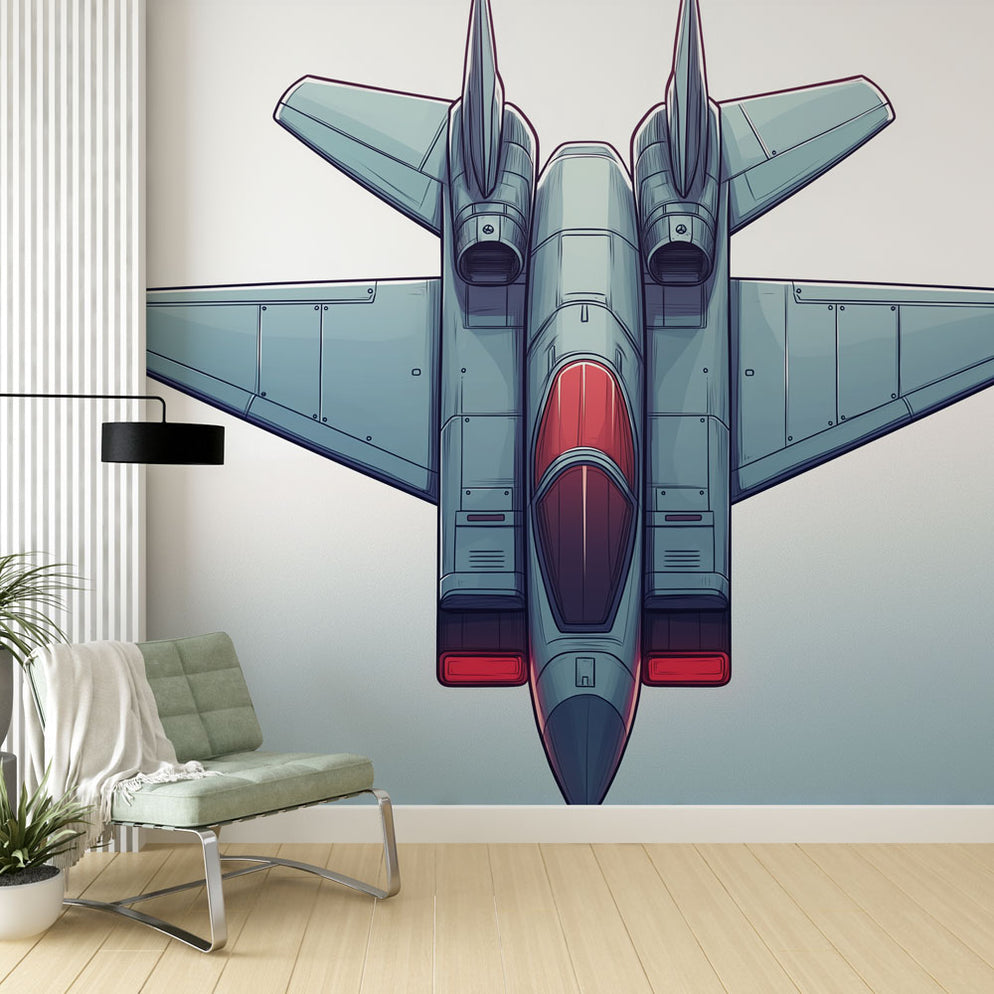 Papier peint avion de chasse | Modèle futuriste avec détails aérodynam ...