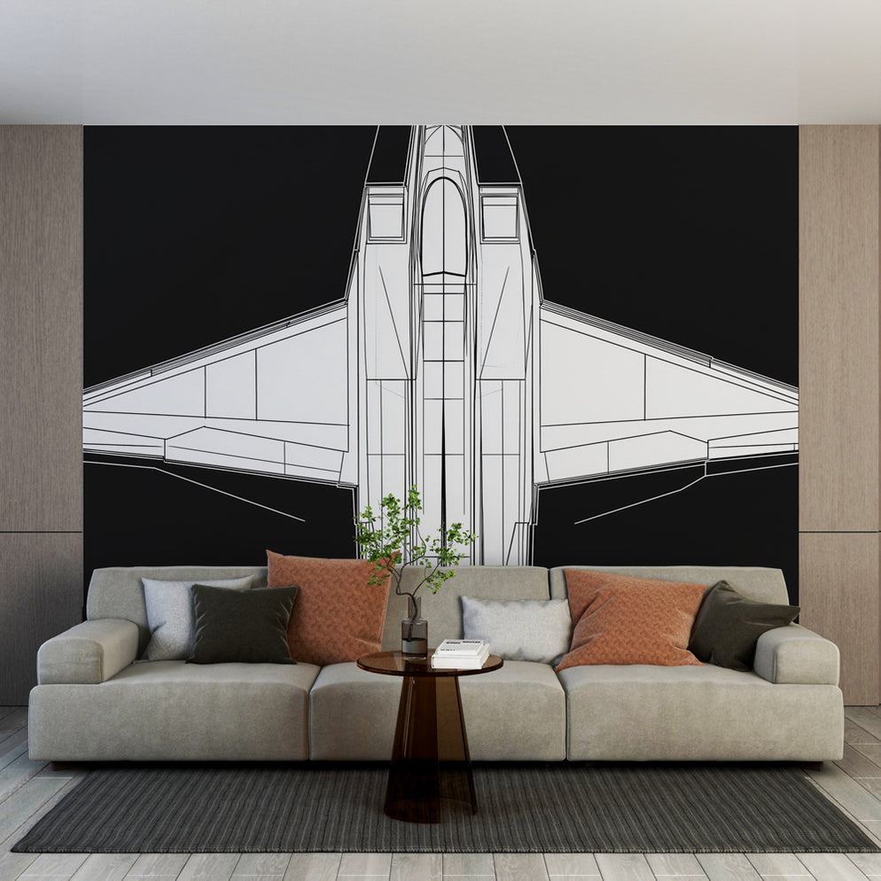LePapierPeint Papier peint avion | Dessin technique d'un avion de ...