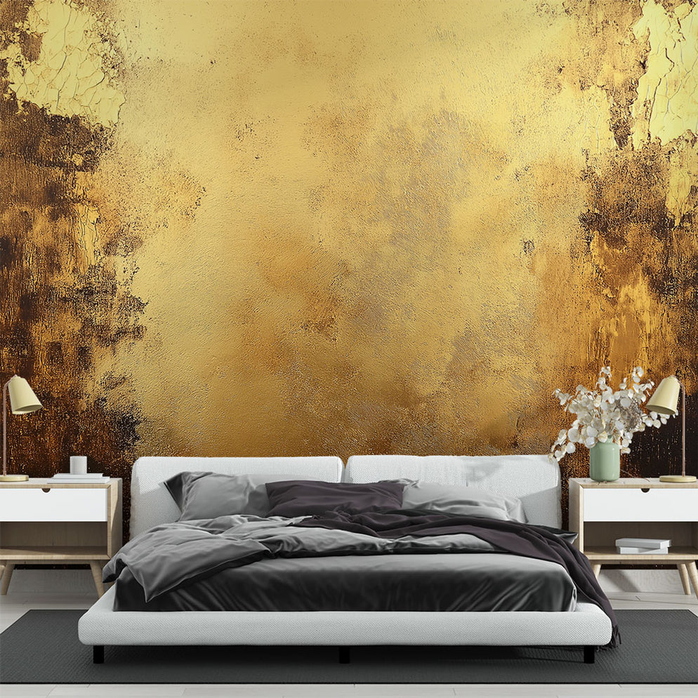 Papier peint or et noir | Texture artistique en dégradé doré et noir ...