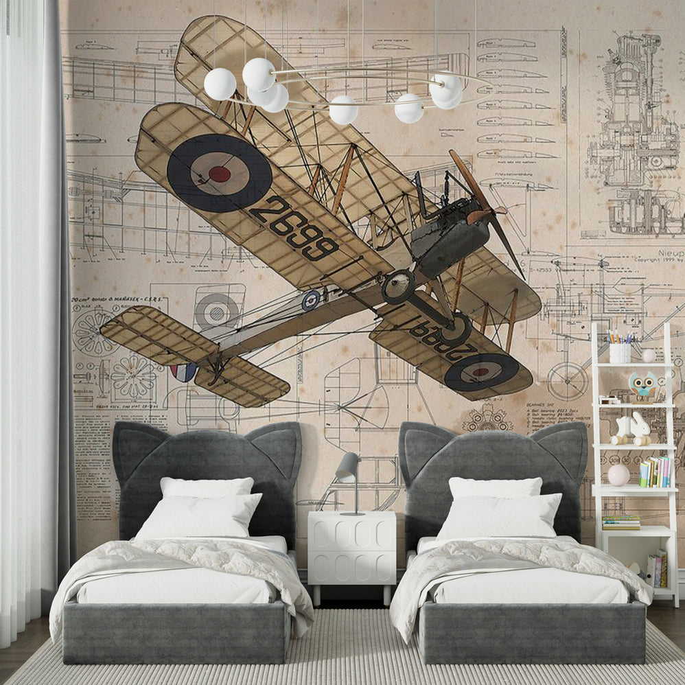 Papier peint avion | Survolant une ville en-dessous des nuages ...